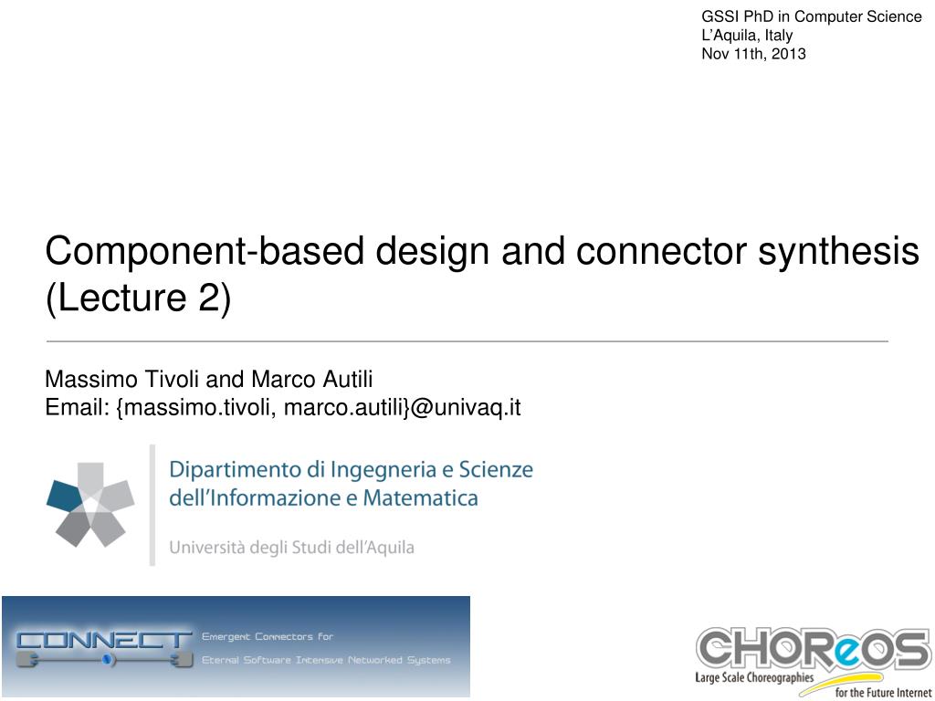 Ppt Component Based Design And Connector Synthesis Lecture 2 Powerpoint Presentation Id