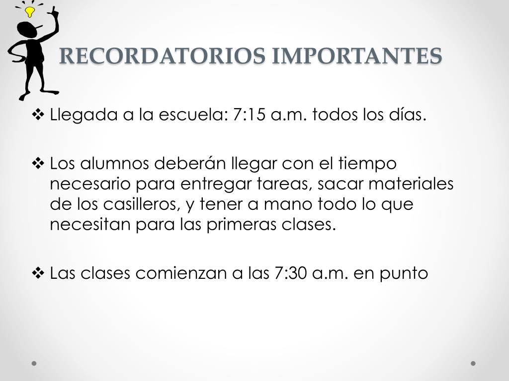 PPT - RECORDATORIOS IMPORTANTES PowerPoint Presentation, free download ...