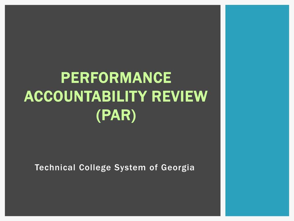 PPT - Performance Accountability Review (PAR) Process in Georgia's ...
