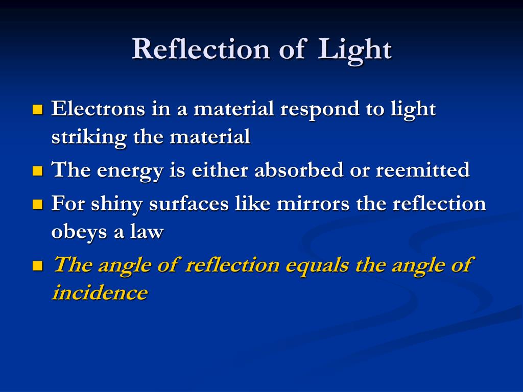 PPT - Reflection of Light PowerPoint Presentation, free download - ID ...