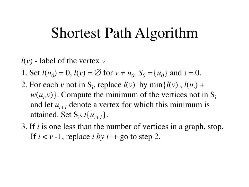 PPT - Shortest Path Algorithm PowerPoint Presentation, free download ...