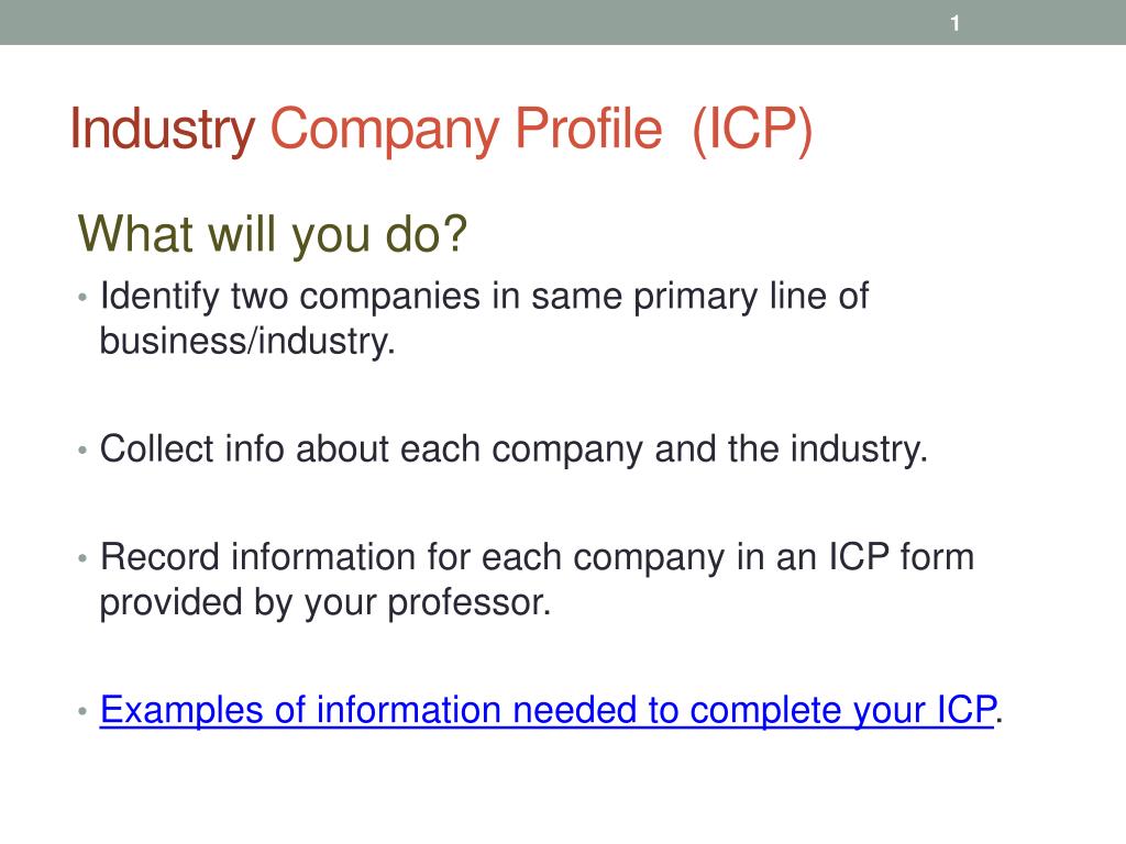 PPT - Industry Company Profile (ICP) PowerPoint Presentation, free ...