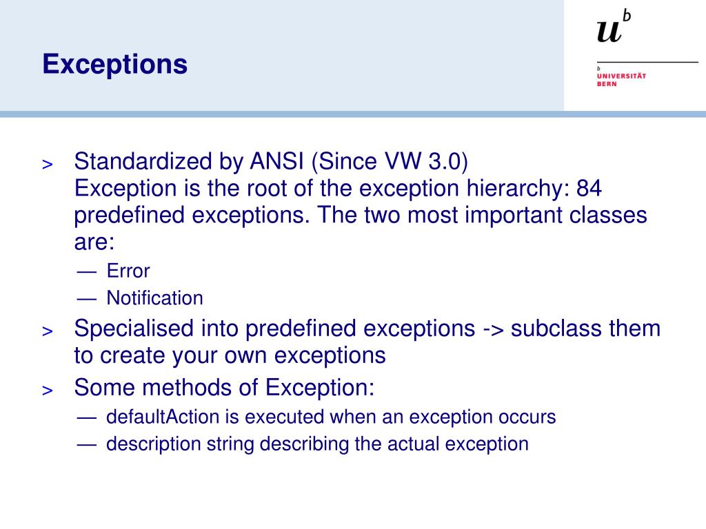 PPT - Exceptions PowerPoint Presentation, free download - ID:6538711