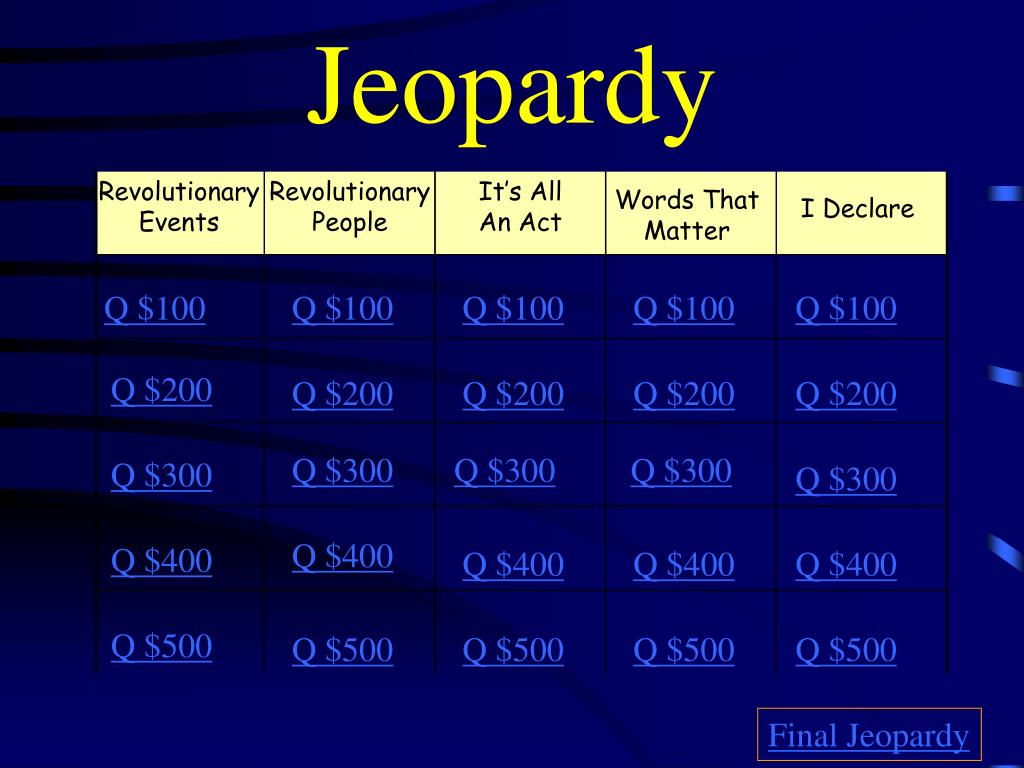 PPT - American Revolution Trivia Challenge PowerPoint Presentation ...