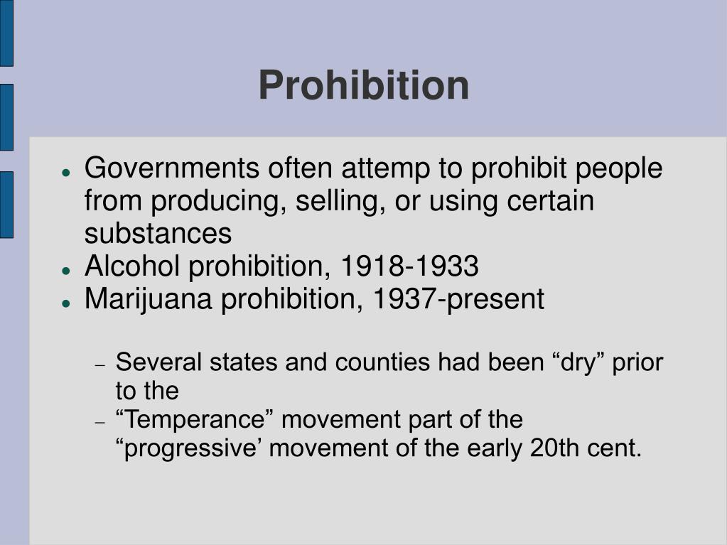 PPT - Prohibition PowerPoint Presentation, free download - ID:6543290