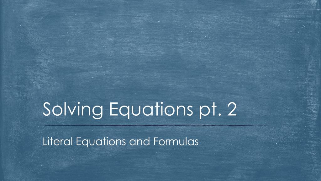 PPT - Solving Equations pt. 2 PowerPoint Presentation, free download ...