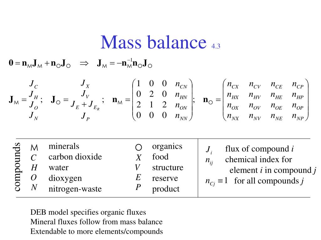 PPT - Mass balance 4.3 PowerPoint Presentation, free download - ID:6544491