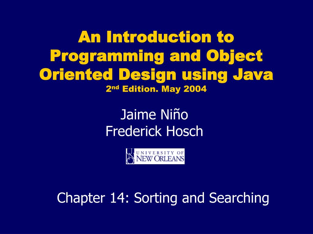 PPT - Chapter 14: Sorting and Searching PowerPoint Presentation, free ...