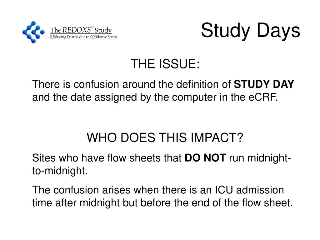 PPT - Understanding Study Days: Defining ICU Admission and Flow Sheet ...