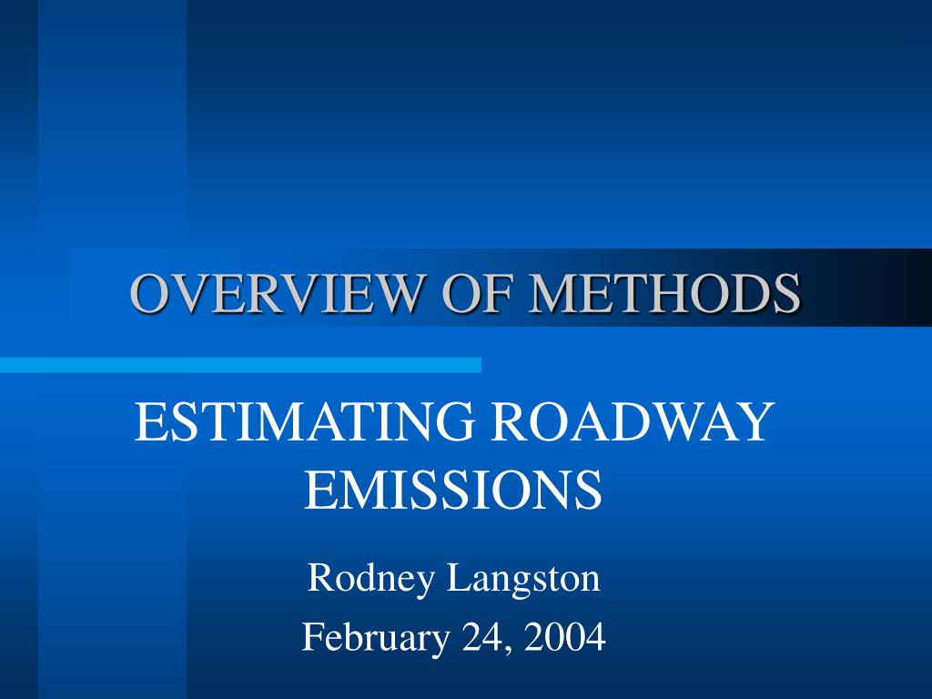 PPT - OVERVIEW OF METHODS PowerPoint Presentation, free download - ID ...