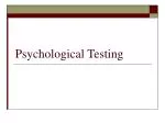 PPT - Projective Personality Testing Psychological Testing PowerPoint ...