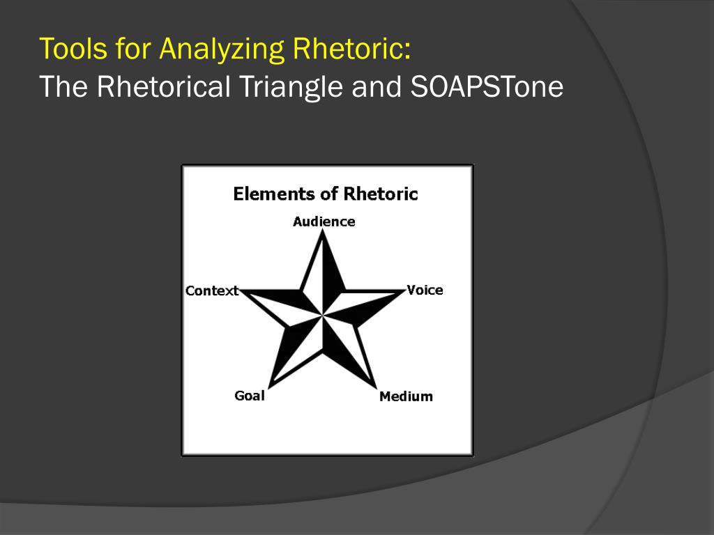 PPT - Tools for Analyzing Rhetoric: The Rhetorical Triangle and ...
