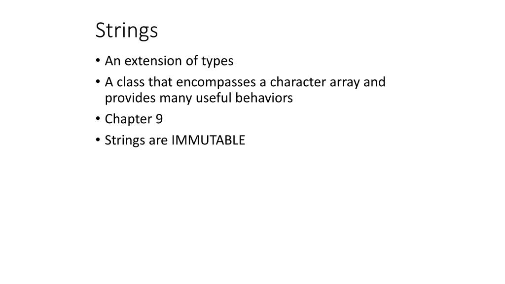 PPT - Strings PowerPoint Presentation, free download - ID:6549206