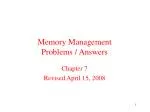PPT - Problems in Memory Management PowerPoint Presentation, free ...
