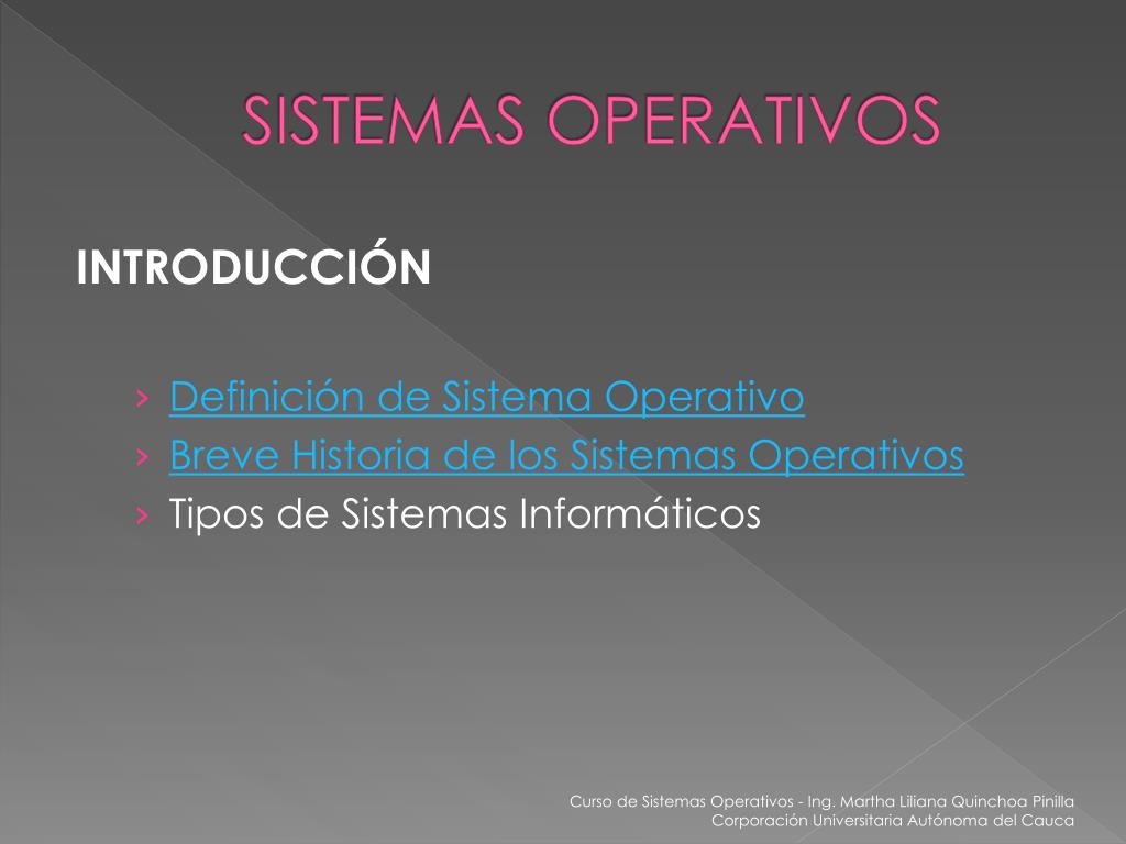 PPT - SISTEMAS OPERATIVOS PowerPoint Presentation, free download - ID ...