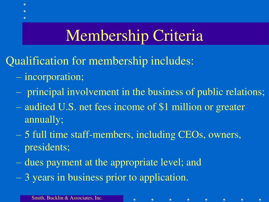 PPT - Membership Criteria PowerPoint Presentation, free download - ID ...