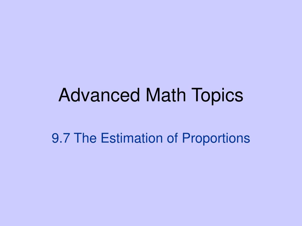 PPT - Advanced Math Topics PowerPoint Presentation, free download - ID ...
