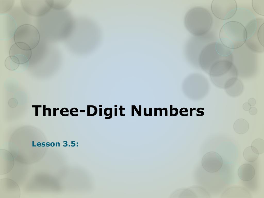 PPT - Three-Digit Numbers PowerPoint Presentation, free download - ID ...