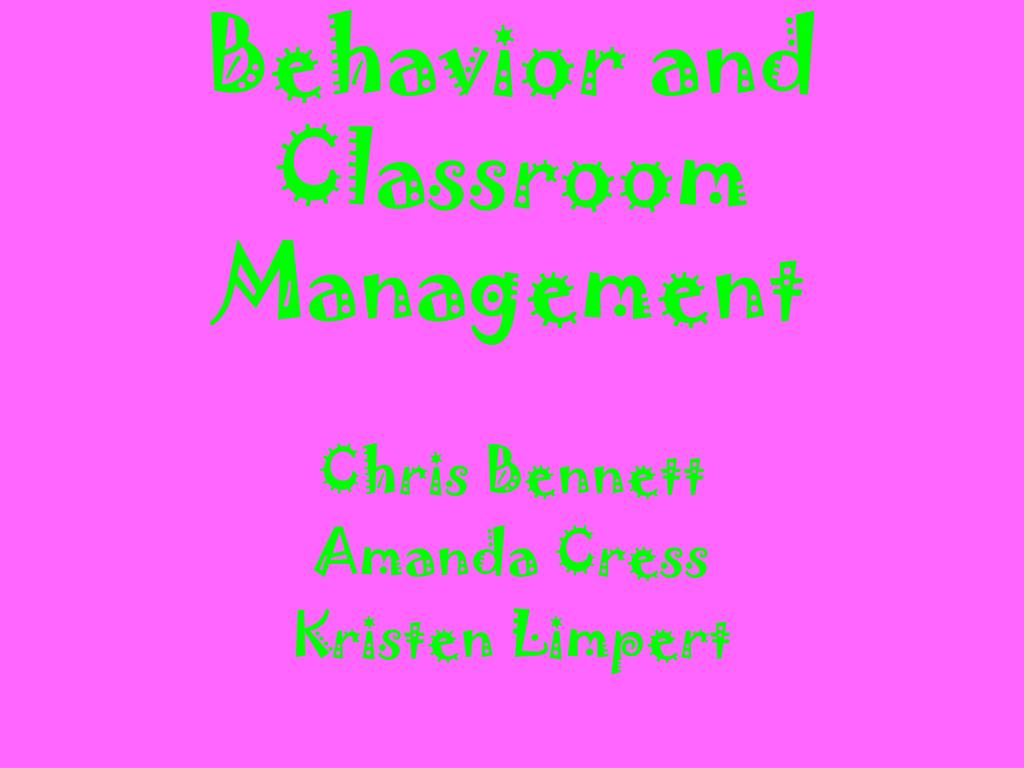 PPT - Effective Classroom Management Strategies for Teachers PowerPoint ...
