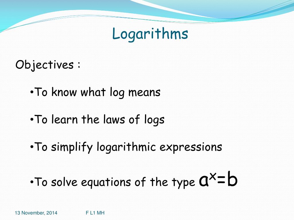 PPT - Logarithms PowerPoint Presentation, free download - ID:6559310