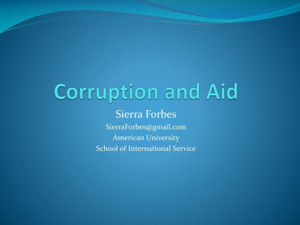 PPT - Corruption and Official Development Assistance: Uncovering the ...