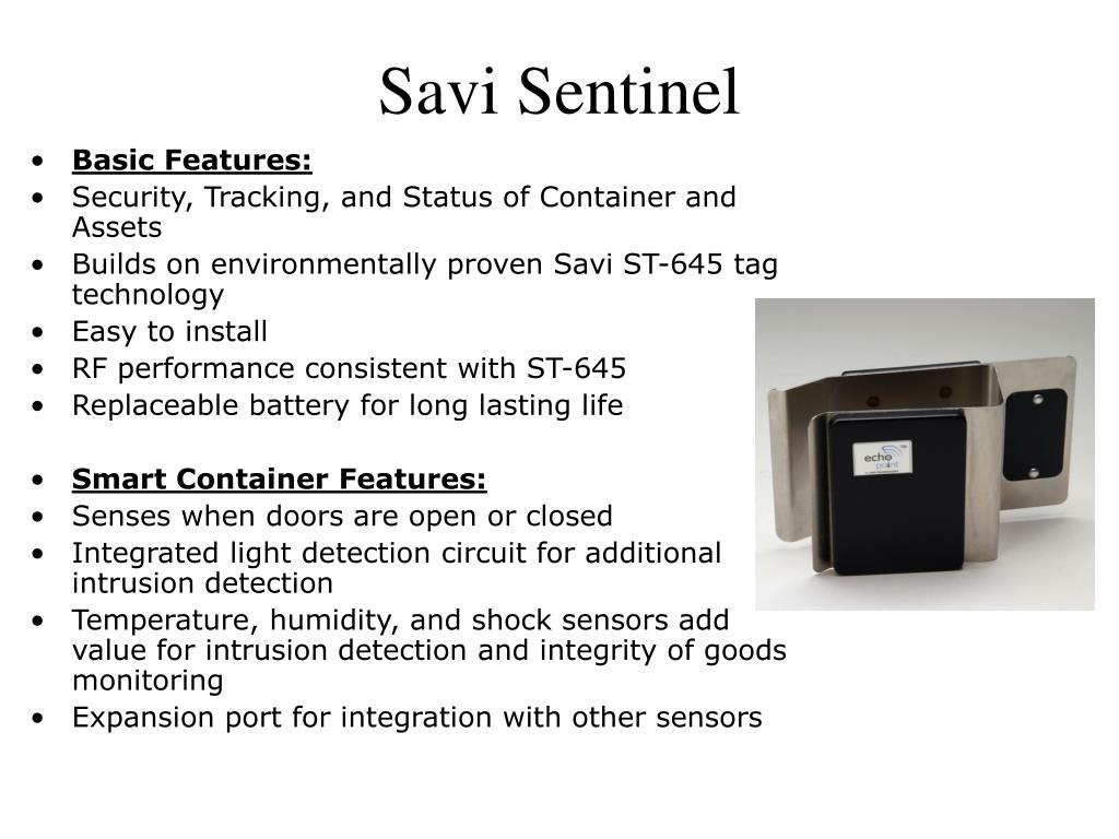 PPT - Savi Sentinel PowerPoint Presentation, free download - ID:6562281