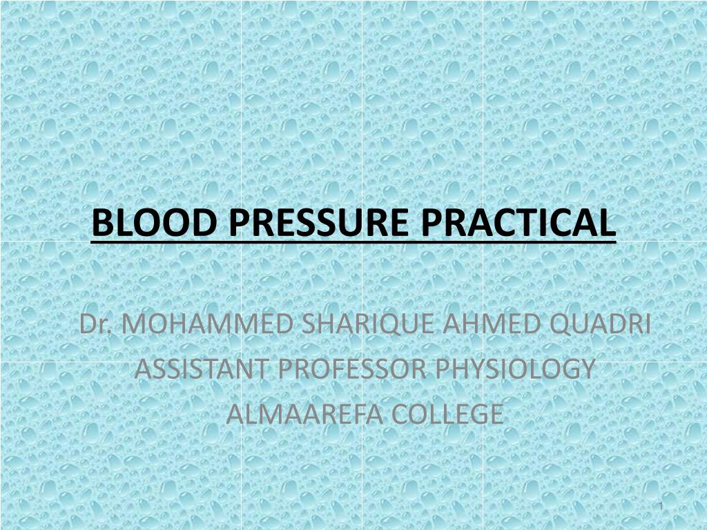 PPT - BLOOD PRESSURE PRACTICAL PowerPoint Presentation, free download ...