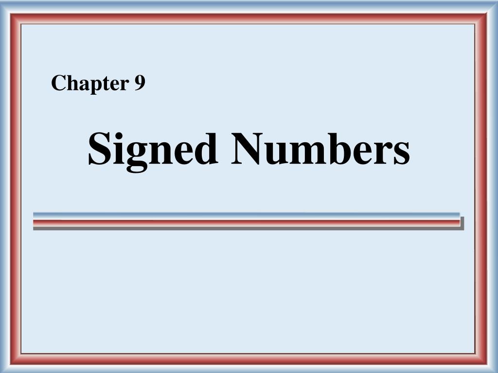 PPT - Signed Numbers PowerPoint Presentation, free download - ID:6564383