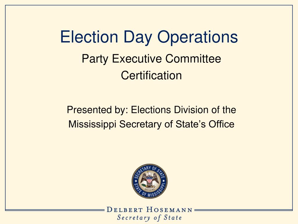 PPT - Election Day Operations PowerPoint Presentation, free download ...