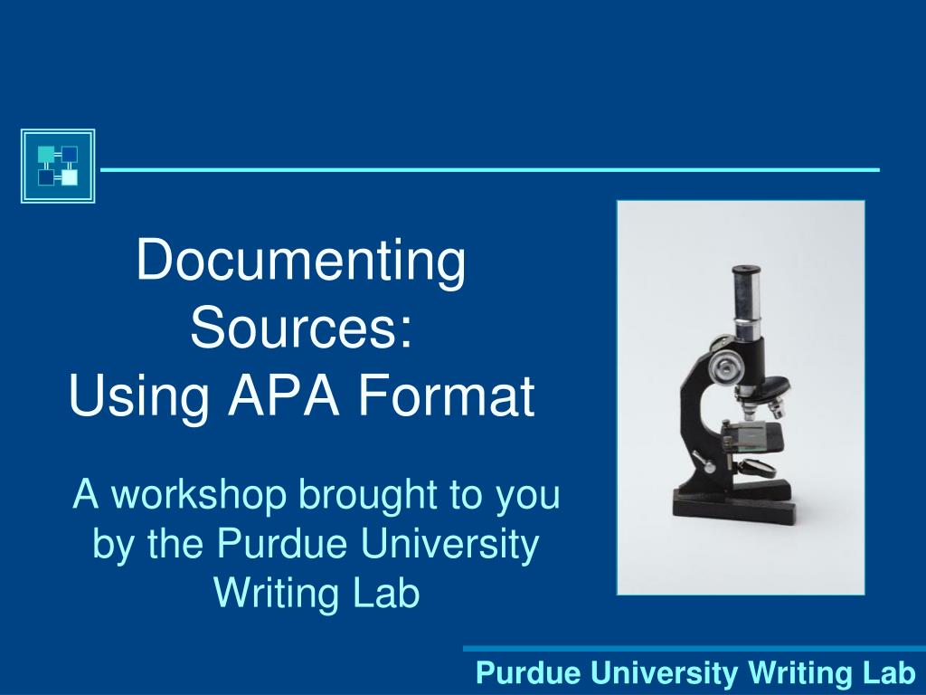 PPT - Documenting Sources: Using APA Format PowerPoint Presentation ...