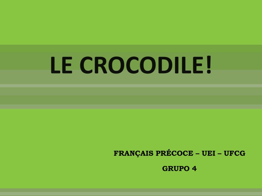 PPT - LE CROCODILE! PowerPoint Presentation, free download - ID:6566801