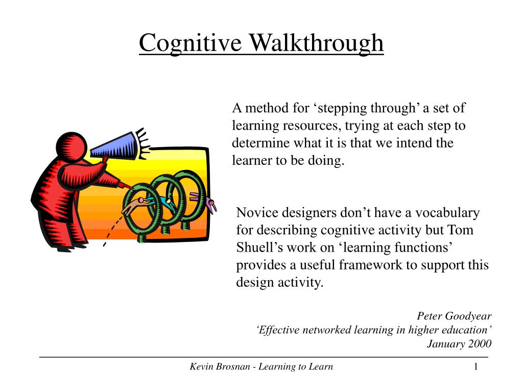 PPT - Cognitive Walkthrough PowerPoint Presentation, free download - ID ...