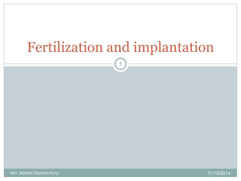 PPT - Fertilization and implantation PowerPoint Presentation, free ...