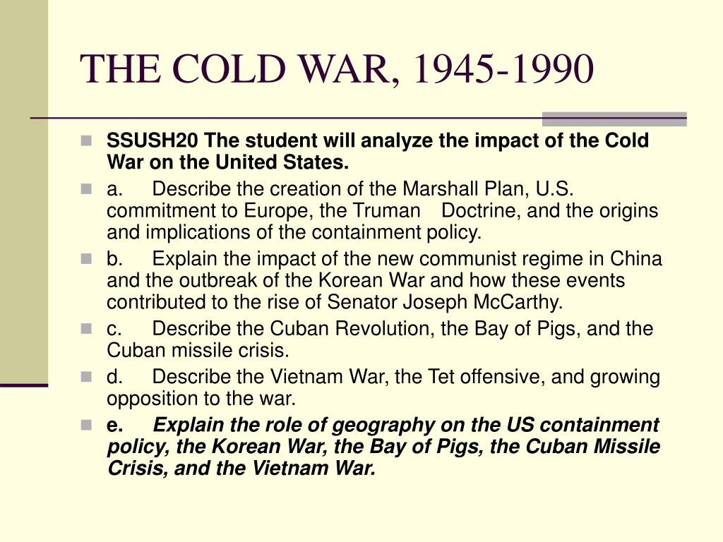 PPT - THE COLD WAR, 1945-1990 PowerPoint Presentation, free download ...