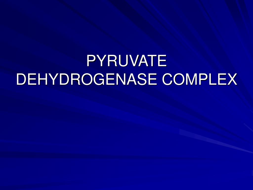 PPT - PYRUVATE DEHYDROGENASE COMPLEX PowerPoint Presentation, free ...