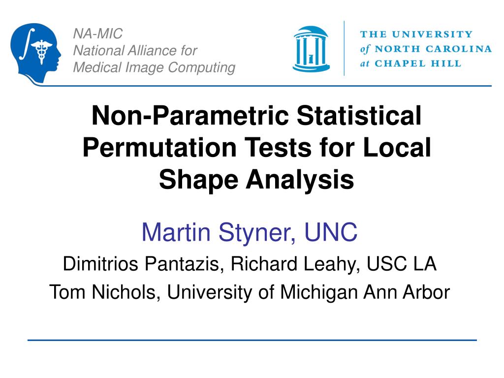 PPT - Non-Parametric Statistical Permutation Tests for Local Shape ...