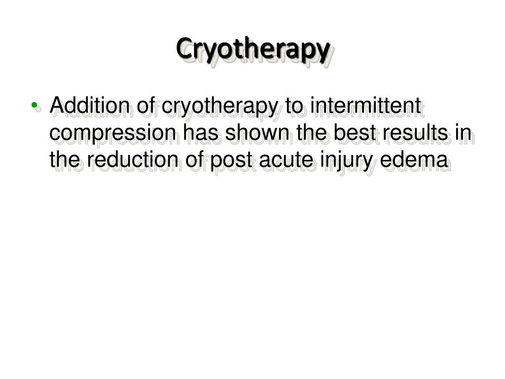 PPT - Cryotherapy PowerPoint Presentation, free download - ID:6571681