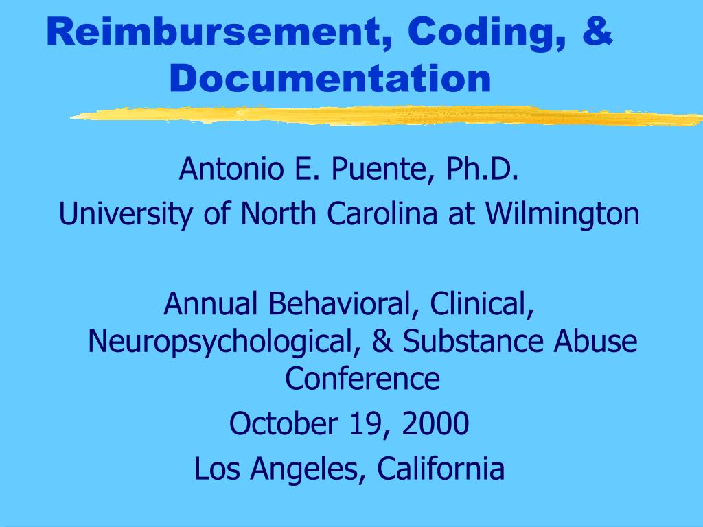 PPT - Reimbursement, Coding, & Documentation PowerPoint Presentation ...