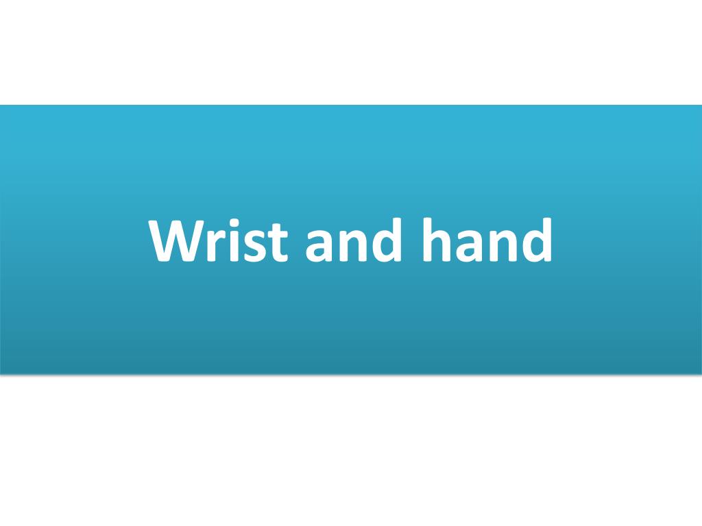 PPT - Wrist and hand PowerPoint Presentation, free download - ID:6574902