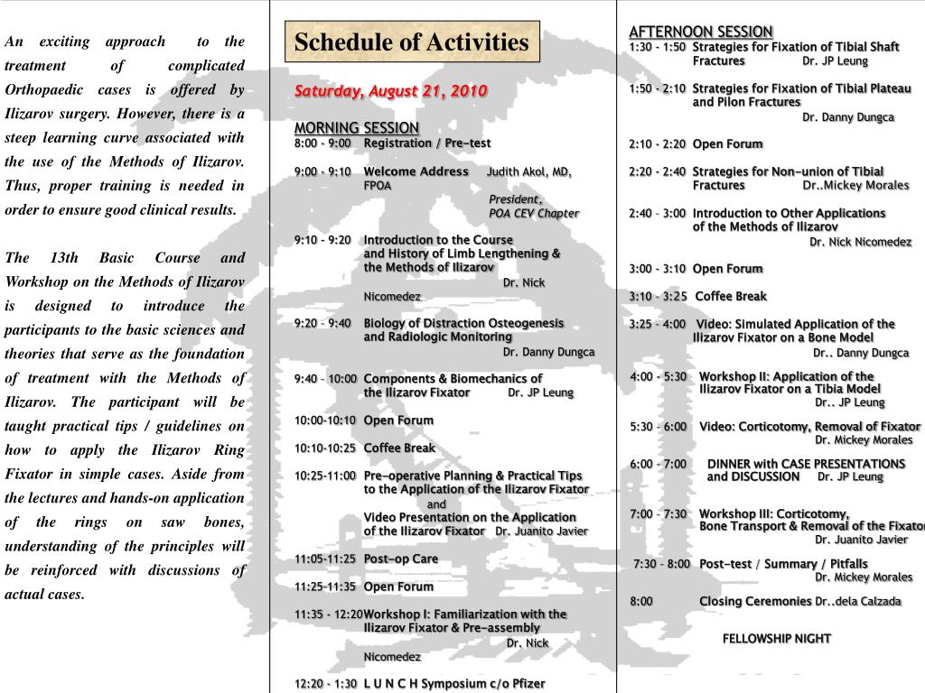 PPT - Schedule of Activities PowerPoint Presentation, free download ...