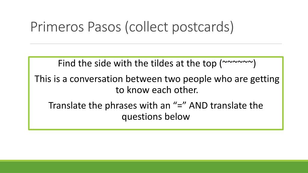 PPT - Primeros Pasos (collect postcards) PowerPoint Presentation, free ...