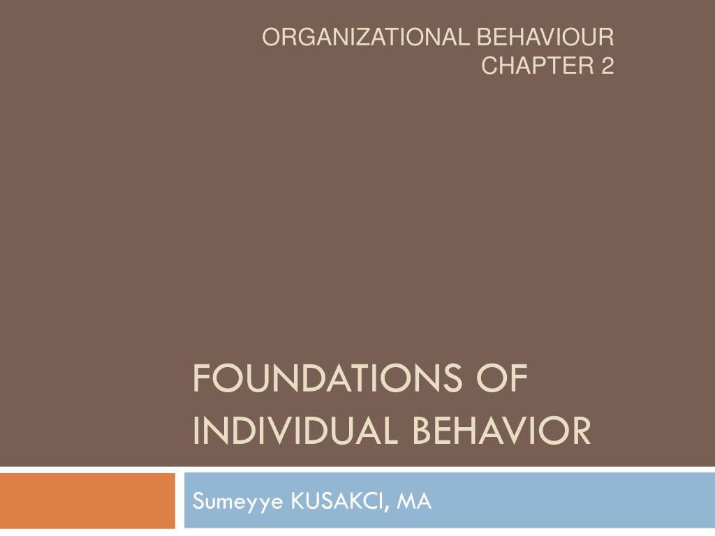 PPT - FOUNDATIONS OF INDIVIDUAL BEHAVIOR PowerPoint Presentation, free ...