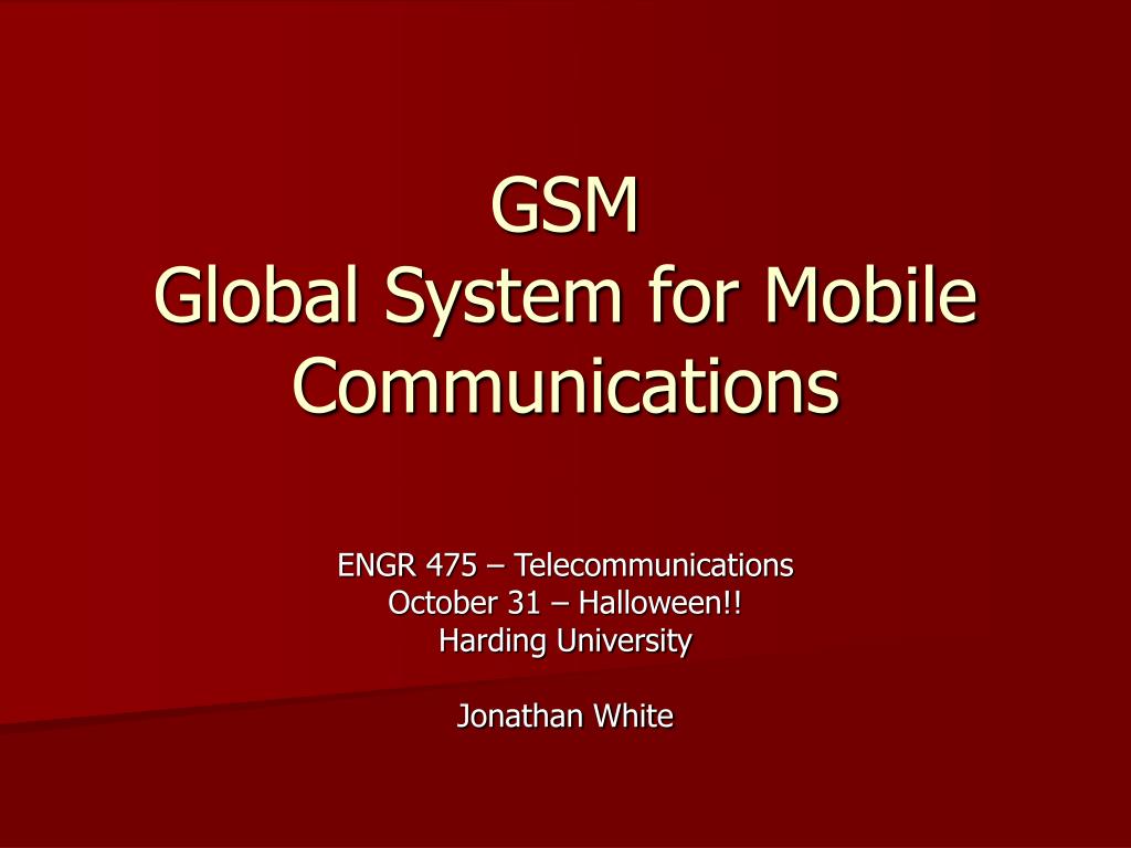 PPT - GSM Global System for Mobile Communications PowerPoint ...
