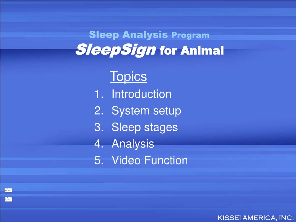PPT - Sleep Analysis Program SleepSign for Animal PowerPoint ...