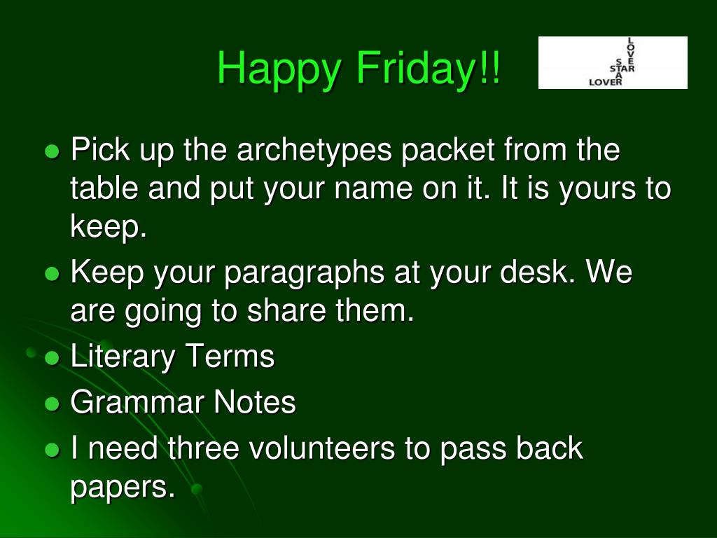 PPT - Happy Friday!! PowerPoint Presentation, free download - ID:6580658