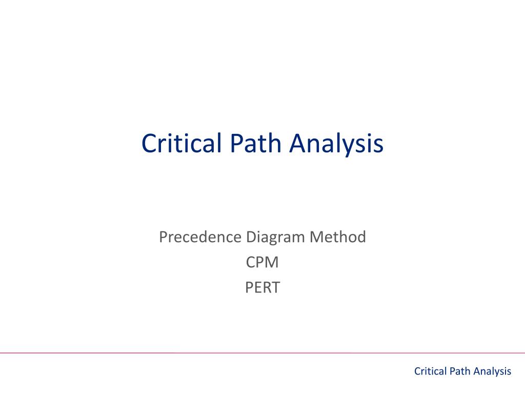 PPT - Critical Path Analysis PowerPoint Presentation, free download ...