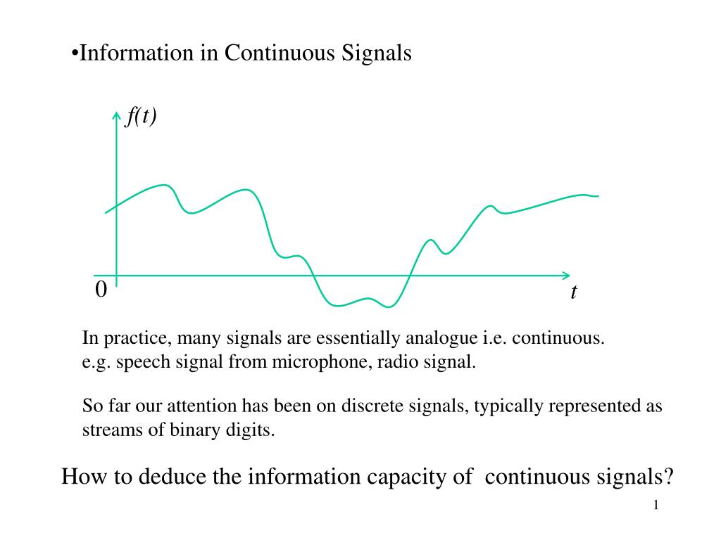 PPT - Information in Continuous Signals PowerPoint Presentation, free ...