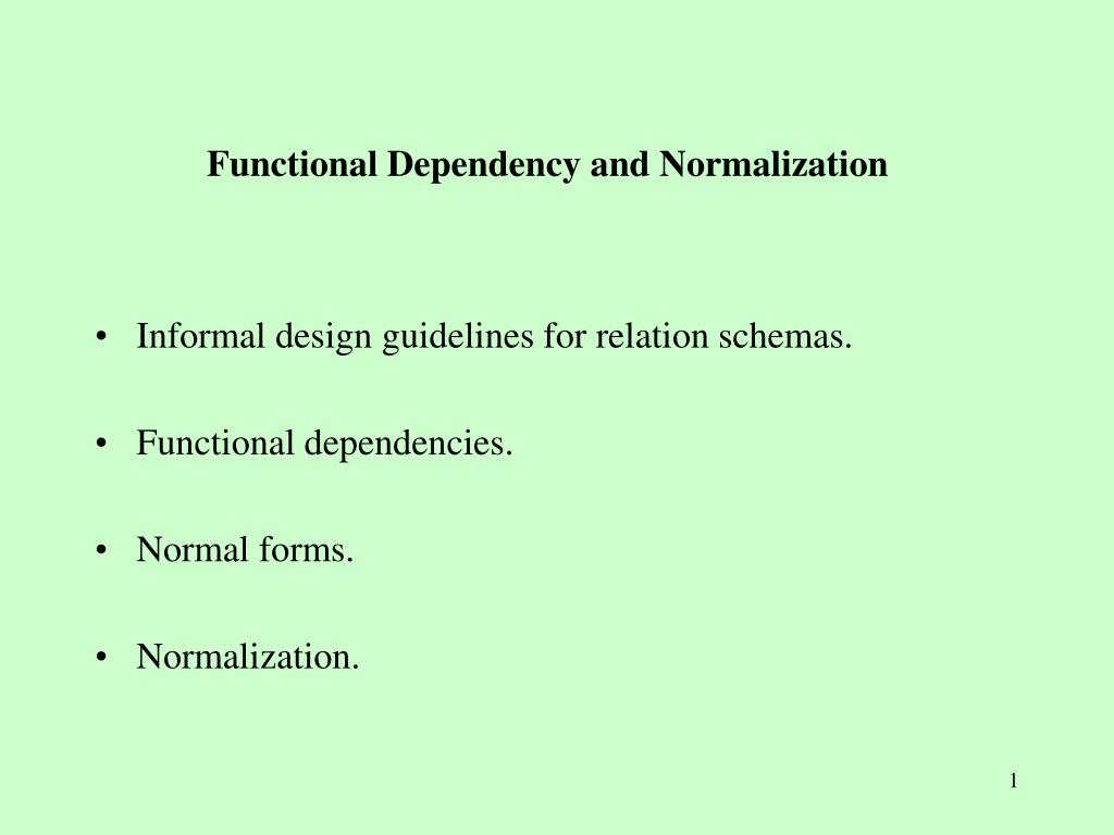PPT - Functional Dependency and Normalization PowerPoint Presentation ...