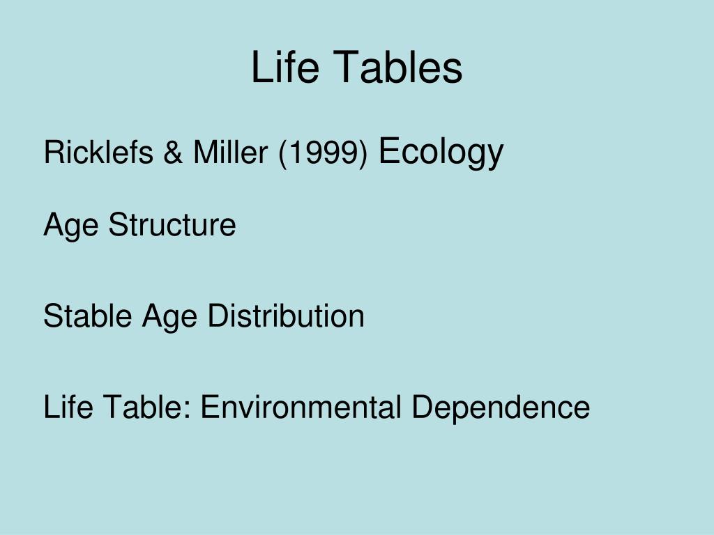 PPT - Life Tables PowerPoint Presentation, free download - ID:6587217