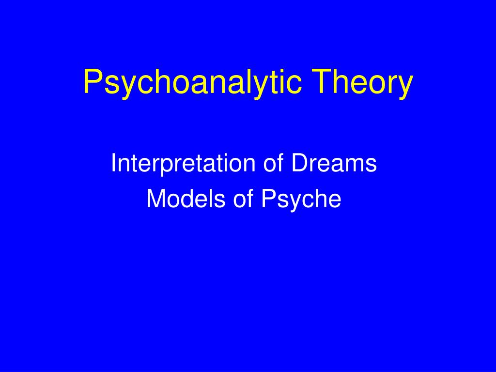 PPT - Psychoanalytic Theory PowerPoint Presentation, free download - ID ...